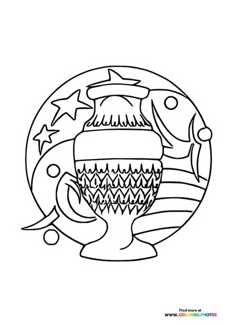 Conmebol Copa America USA 2024 trophy - Coloring Pages for kids