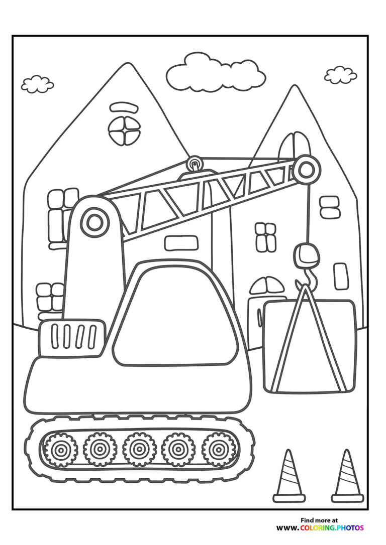 Construction site - Coloring Pages for kids