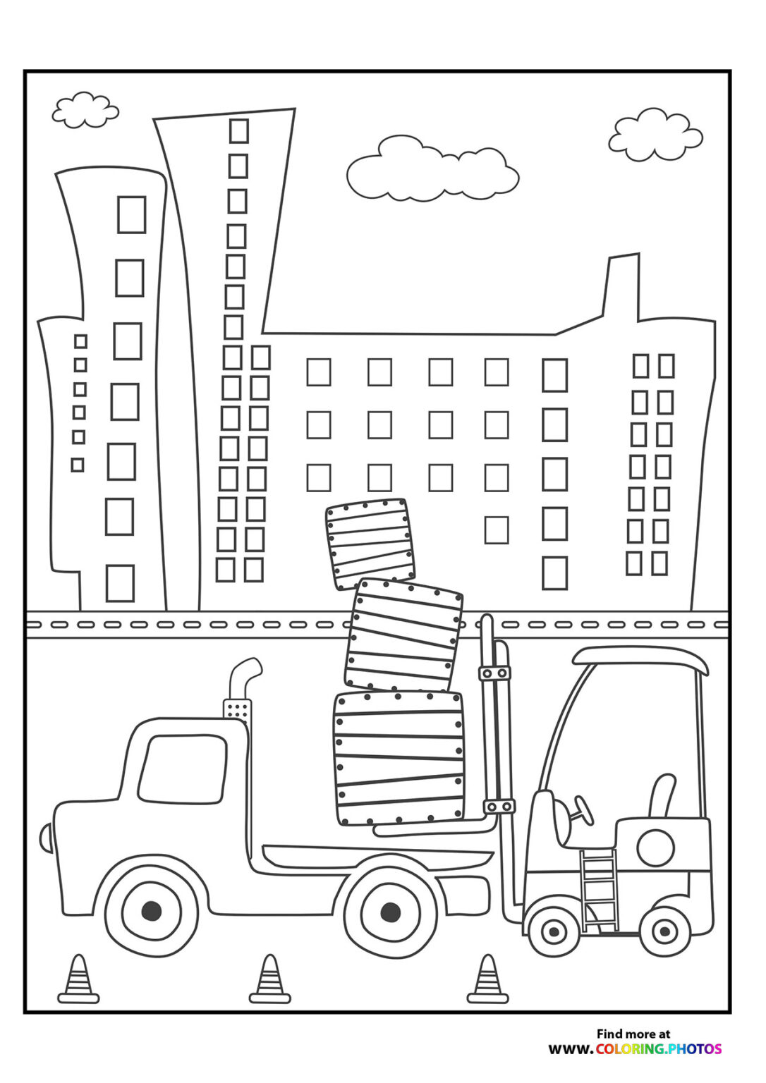 Construction site - Coloring Pages for kids