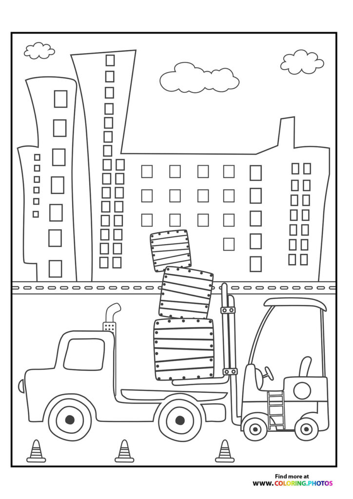 Construction Vehicles - Coloring Pages for kids | Free and easy printables