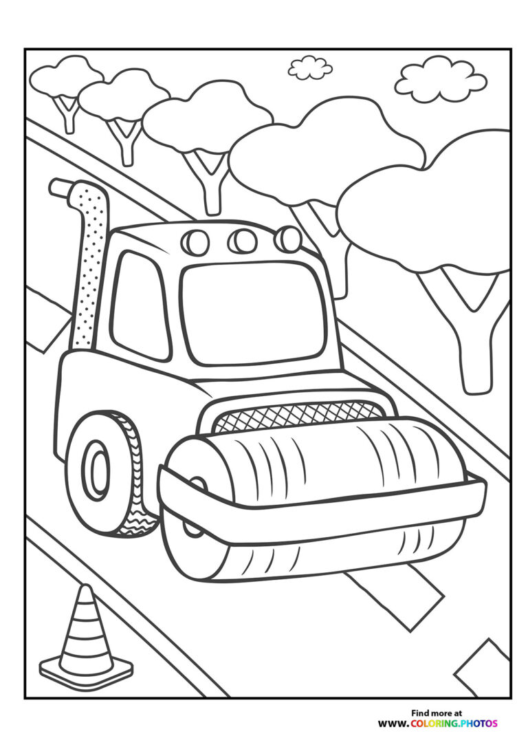Construction Vehicles - Coloring Pages for kids | Free and easy printables