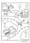 Construction Vehicles - Coloring Pages for kids | Free and easy printables