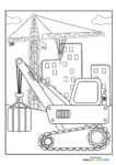 Crane moving load - Coloring Pages for kids