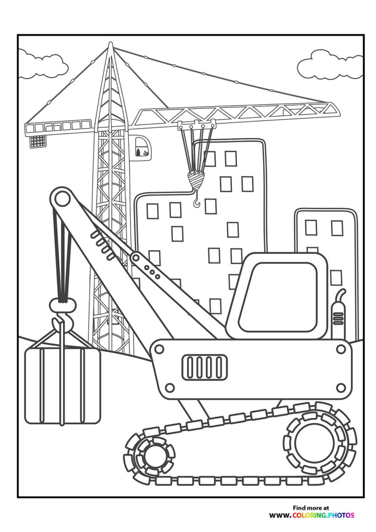 Construction Vehicles - Coloring Pages for kids | Free and easy printables