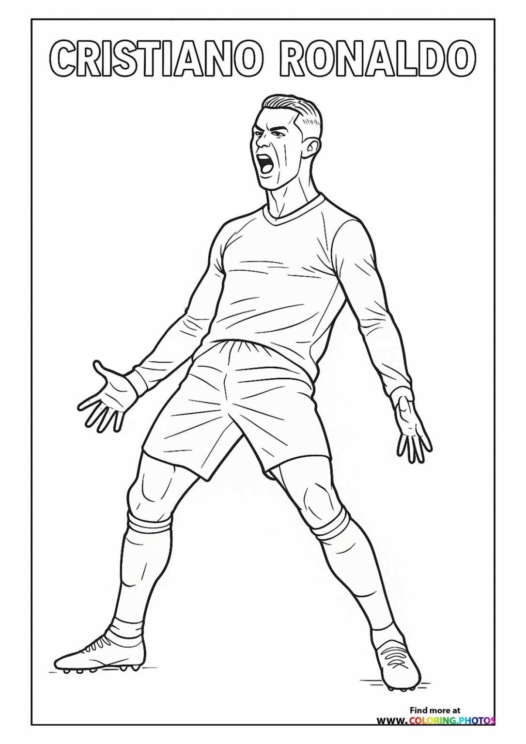 Cristiano Ronaldo - Coloring Pages for kids