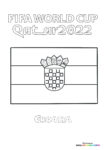 Croatia World Cup flag - Coloring Pages for kids