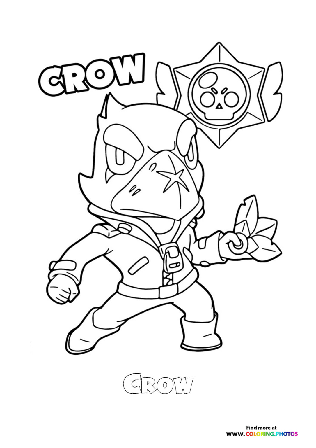Crow Brawls Stars - Coloring Pages for kids