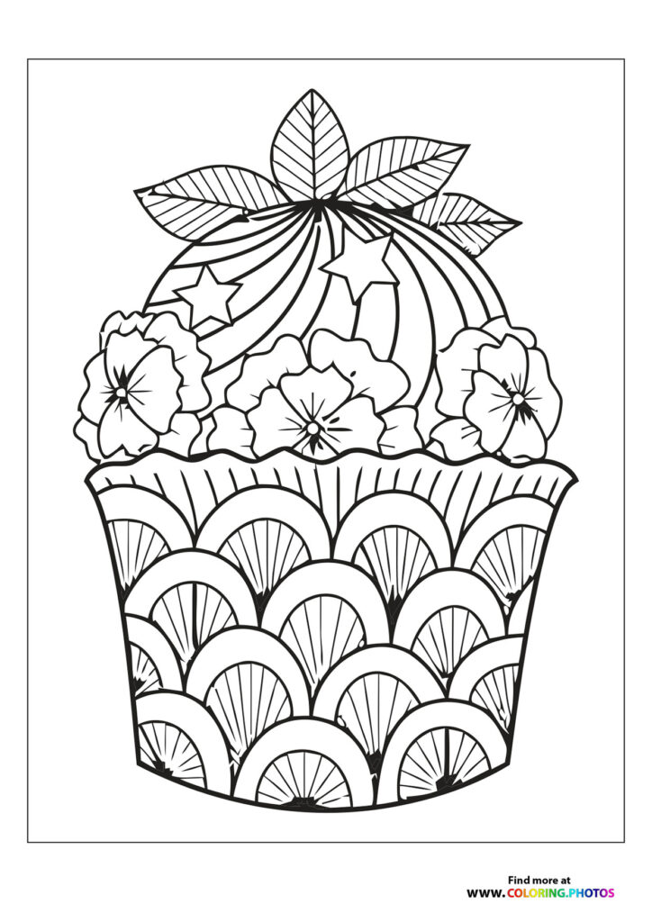 Cupcakes - Coloring Pages for kids | Free and easy print or download