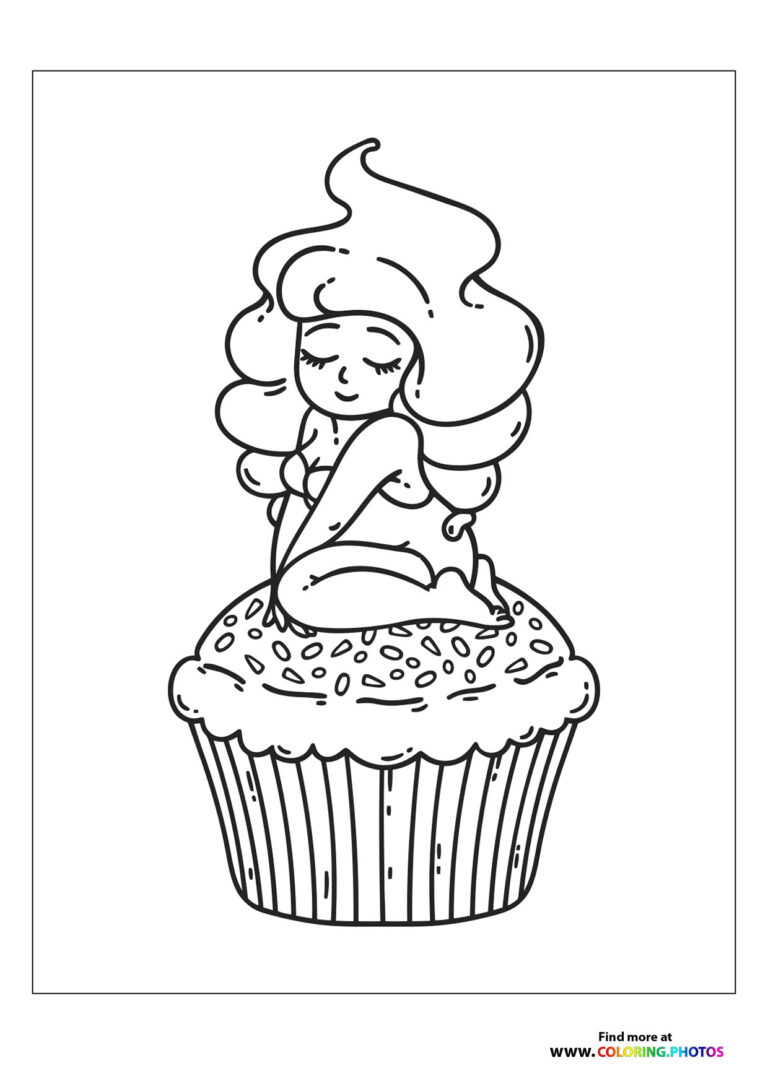 Cupcakes - Coloring Pages for kids | Free and easy print or download