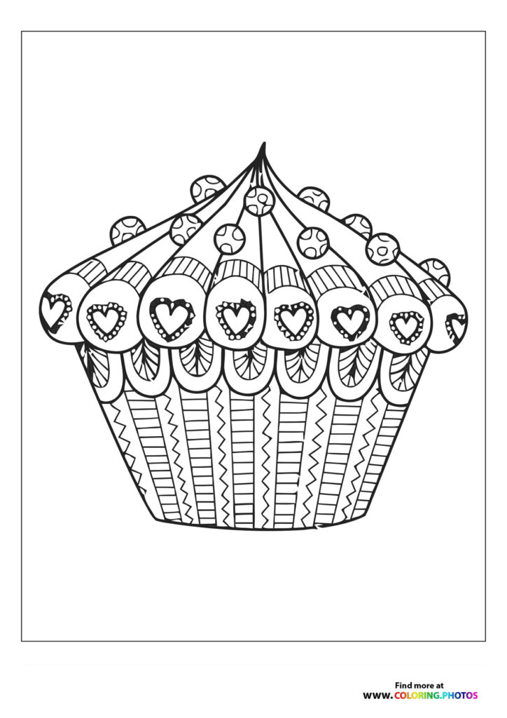 Cupcakes - Coloring Pages for kids | Free and easy print or download