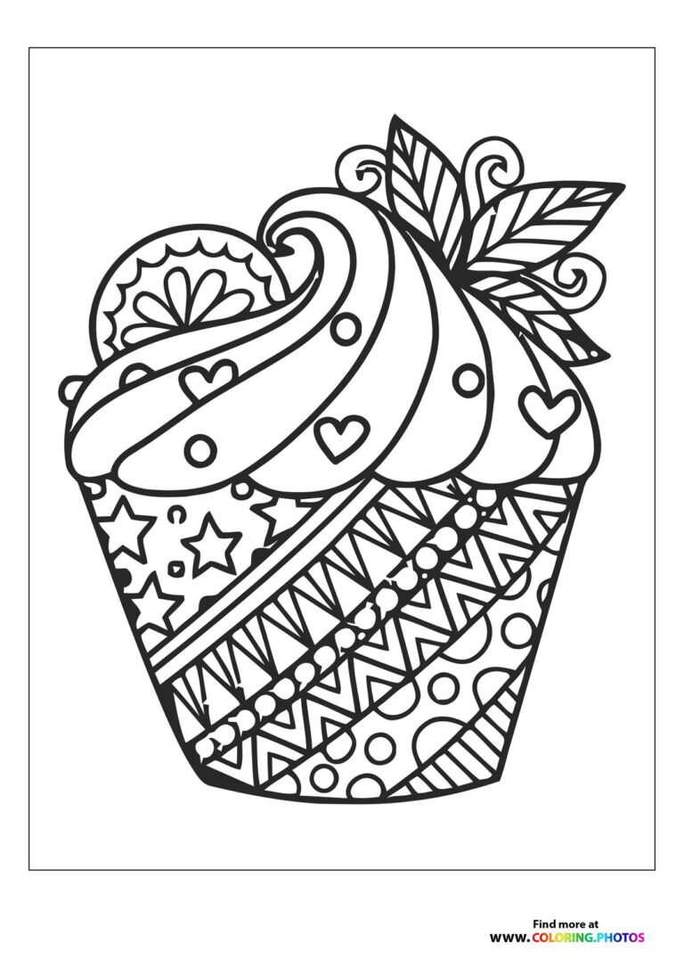 Cupcakes - Coloring Pages for kids | Free and easy print or download