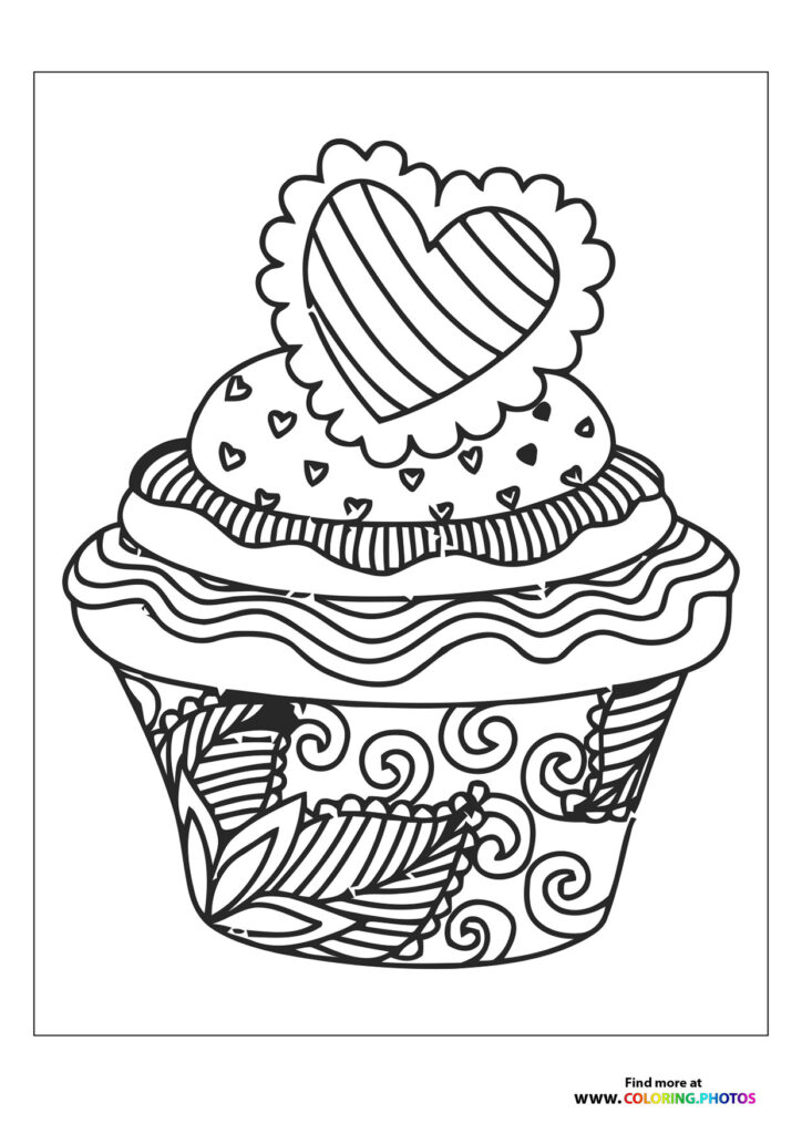 Cupcakes - Coloring Pages for kids | Free and easy print or download