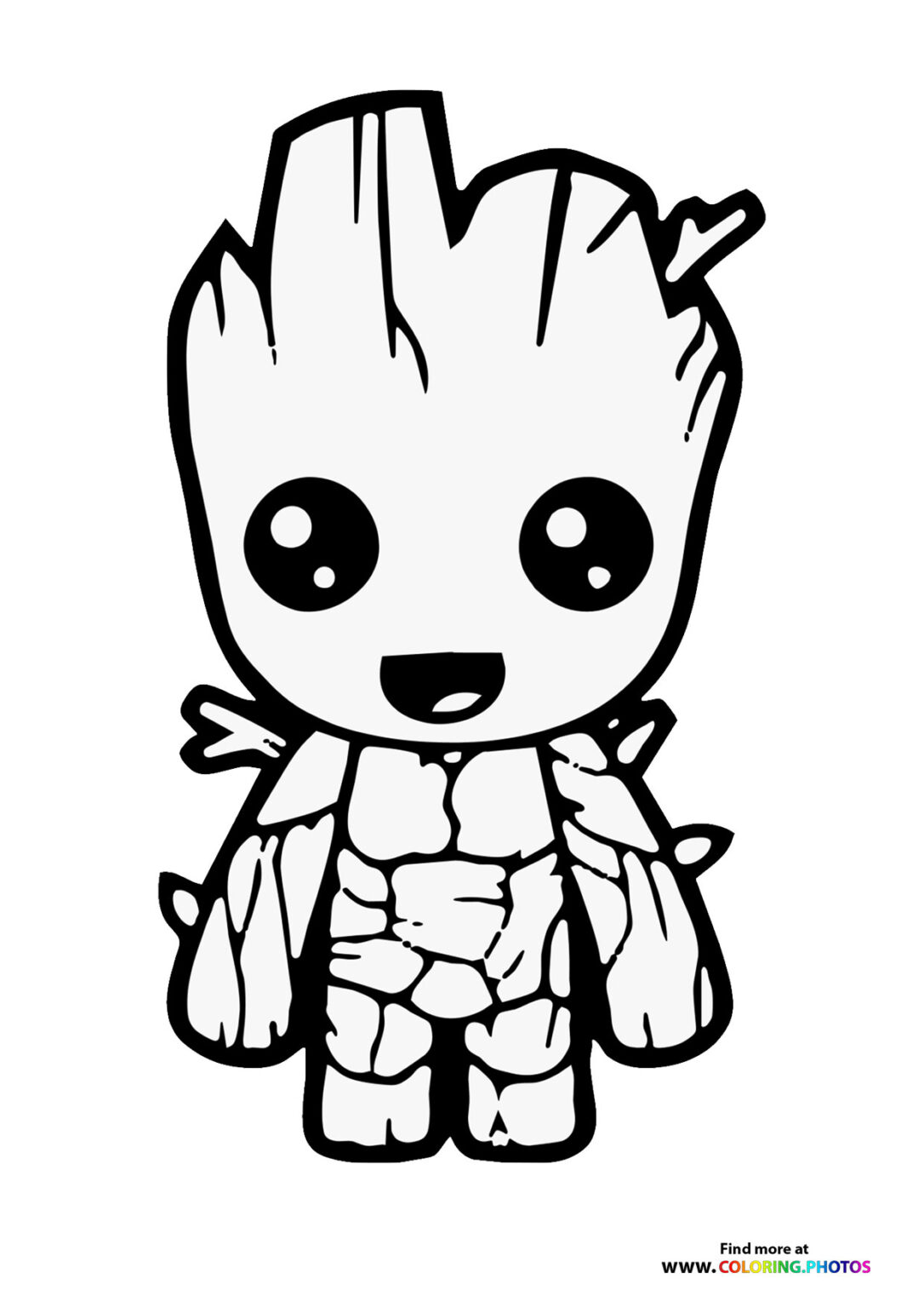 I Am Groot - Coloring Pages for kids | 100% free and easy printables