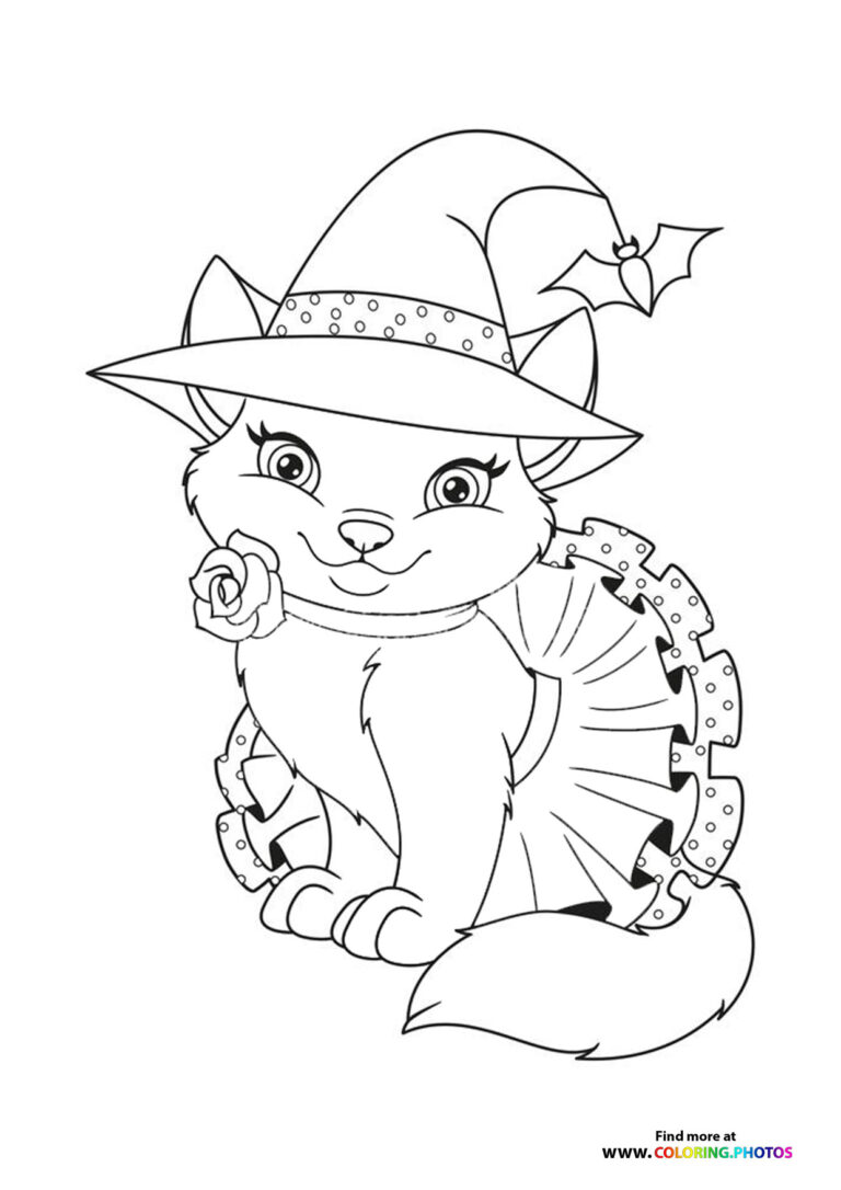 Halloween cats - Coloring Pages for kids | Free and easy print or download