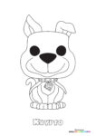 Cute Krypto Super Pet - Coloring Pages for kids