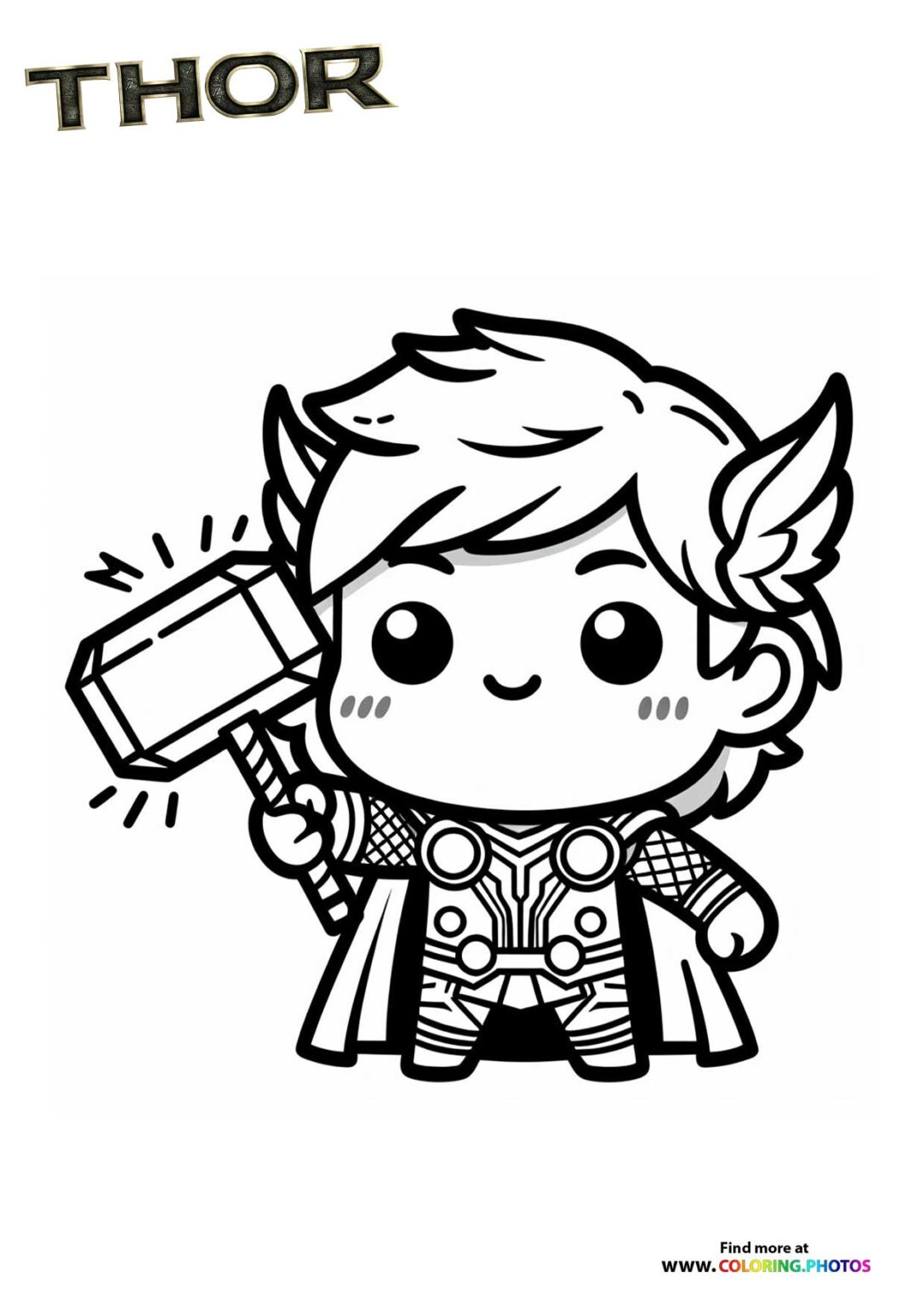 Thor - Coloring Pages for kids - Free and easy print or download!