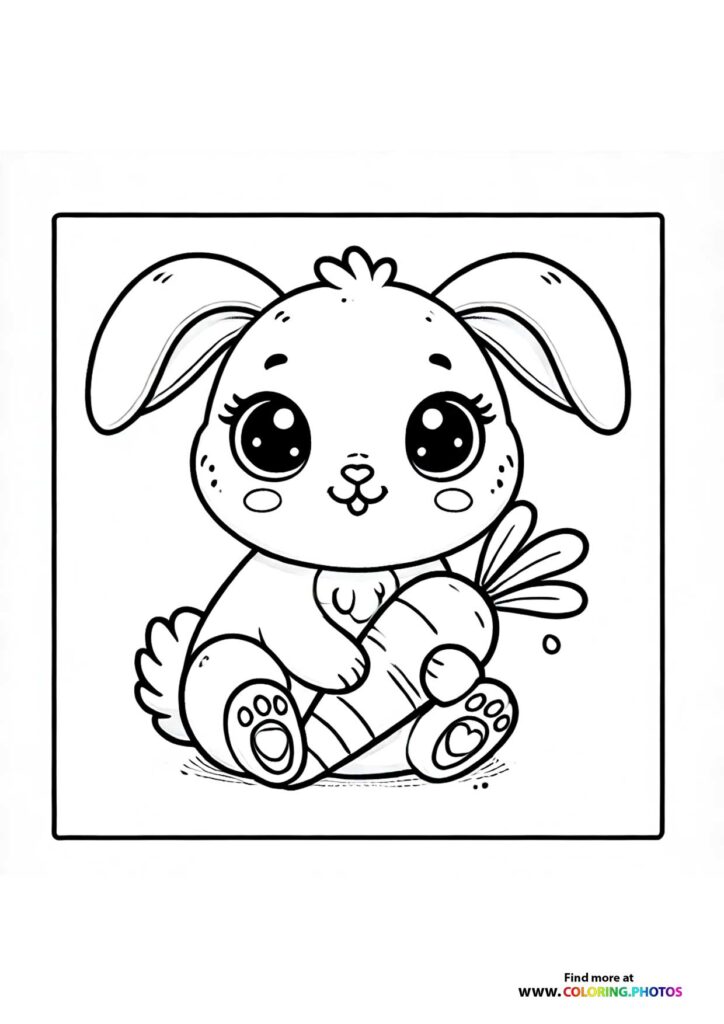 Cute little bunny - Coloring Pages for kids