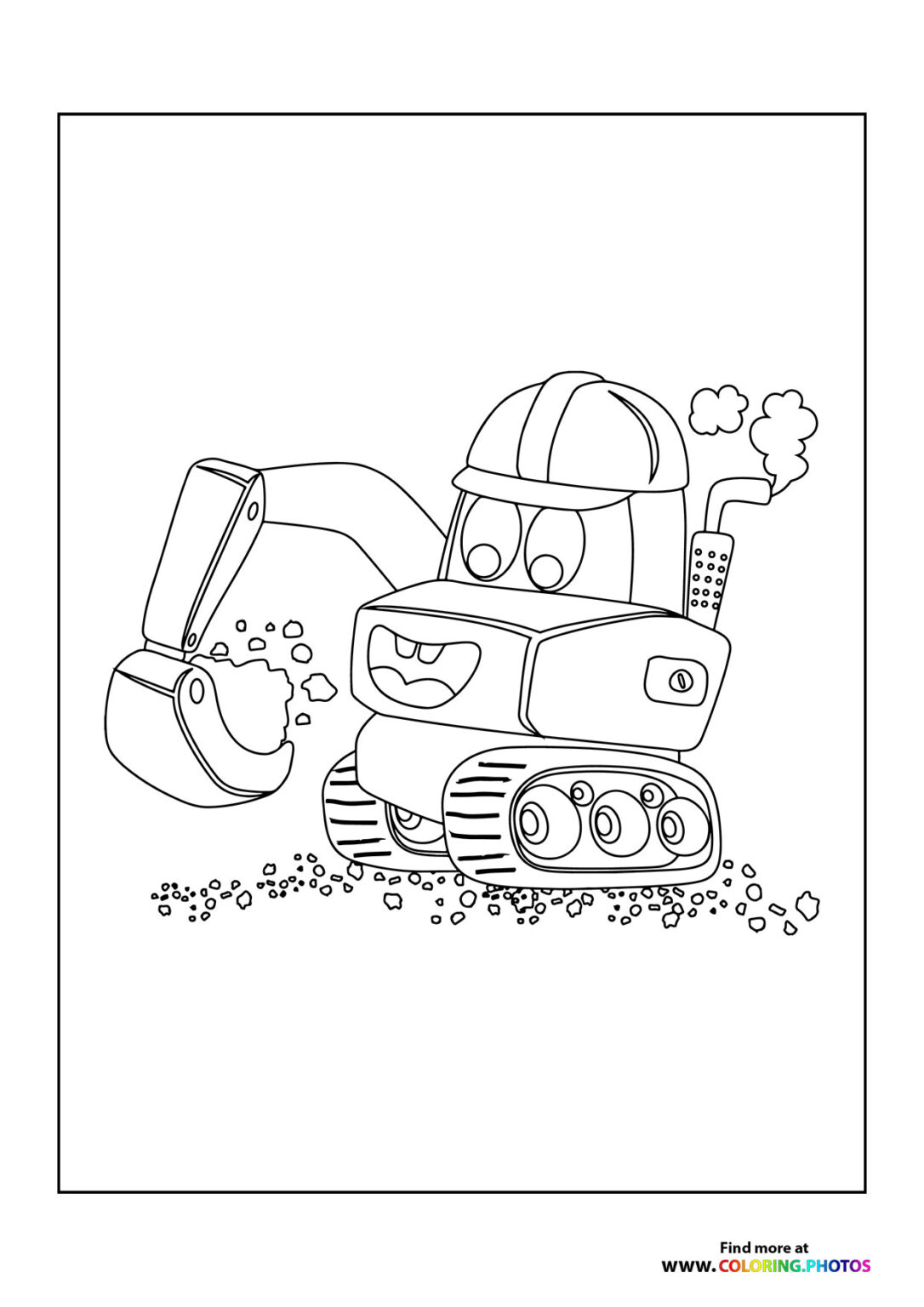 Construction Vehicles - Coloring Pages for kids | Free and easy printables
