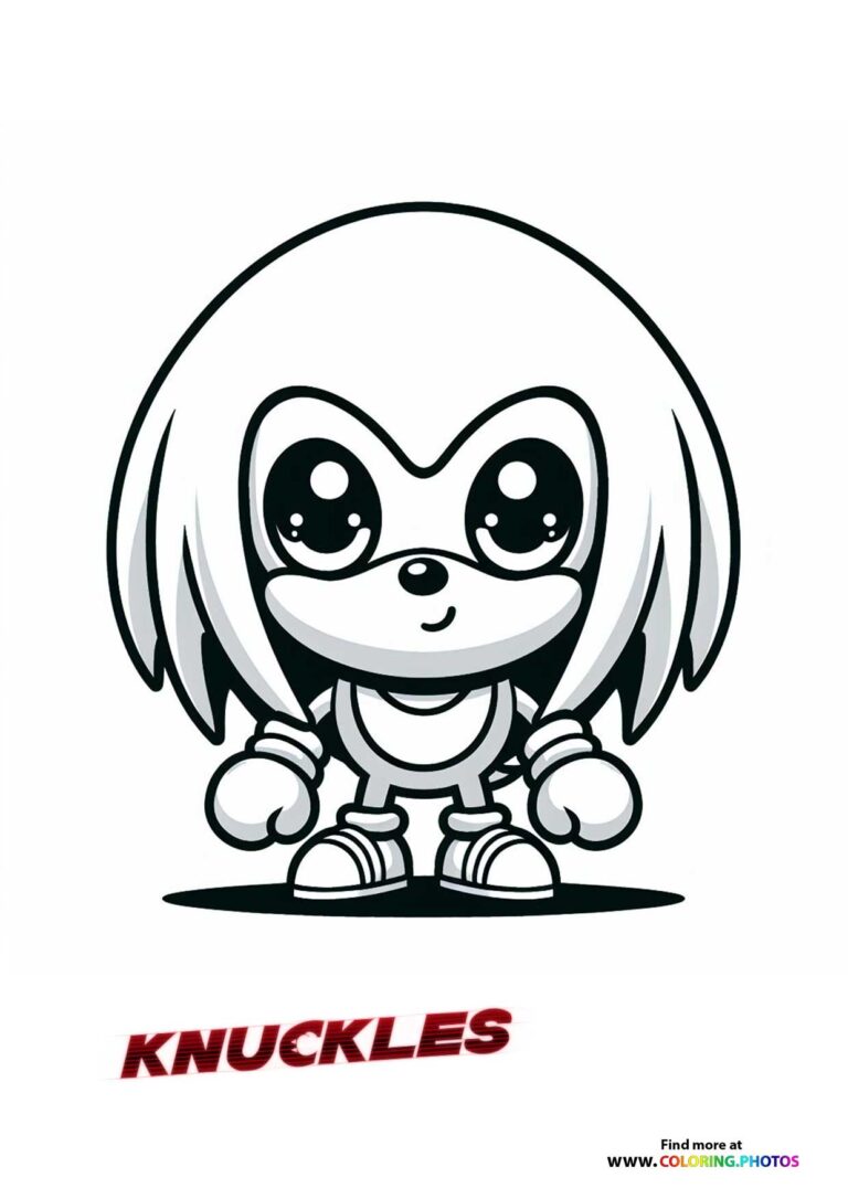 Knuckles Paramount Series - Coloring Pages for kids - Free printables