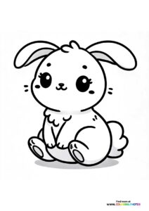 Cute little bunny - Coloring Pages for kids