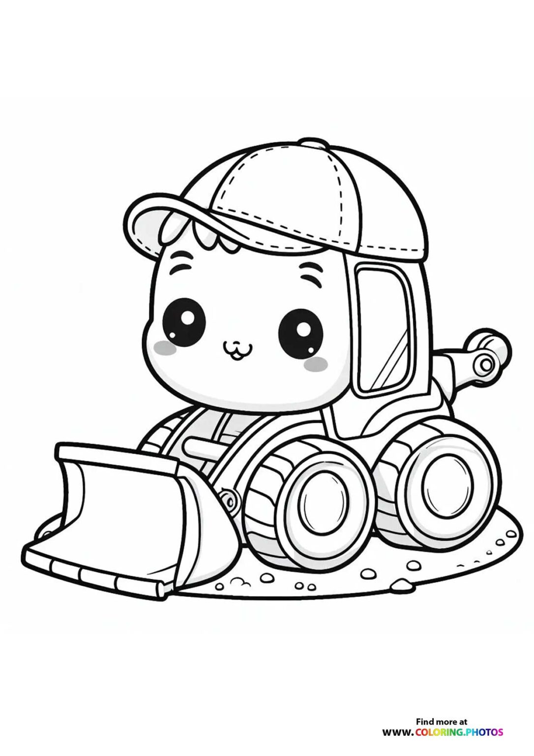 Cute little diggers - Coloring Pages for kids | Free print or download