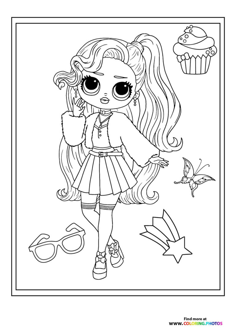 Cute little girl - Coloring Pages for kids