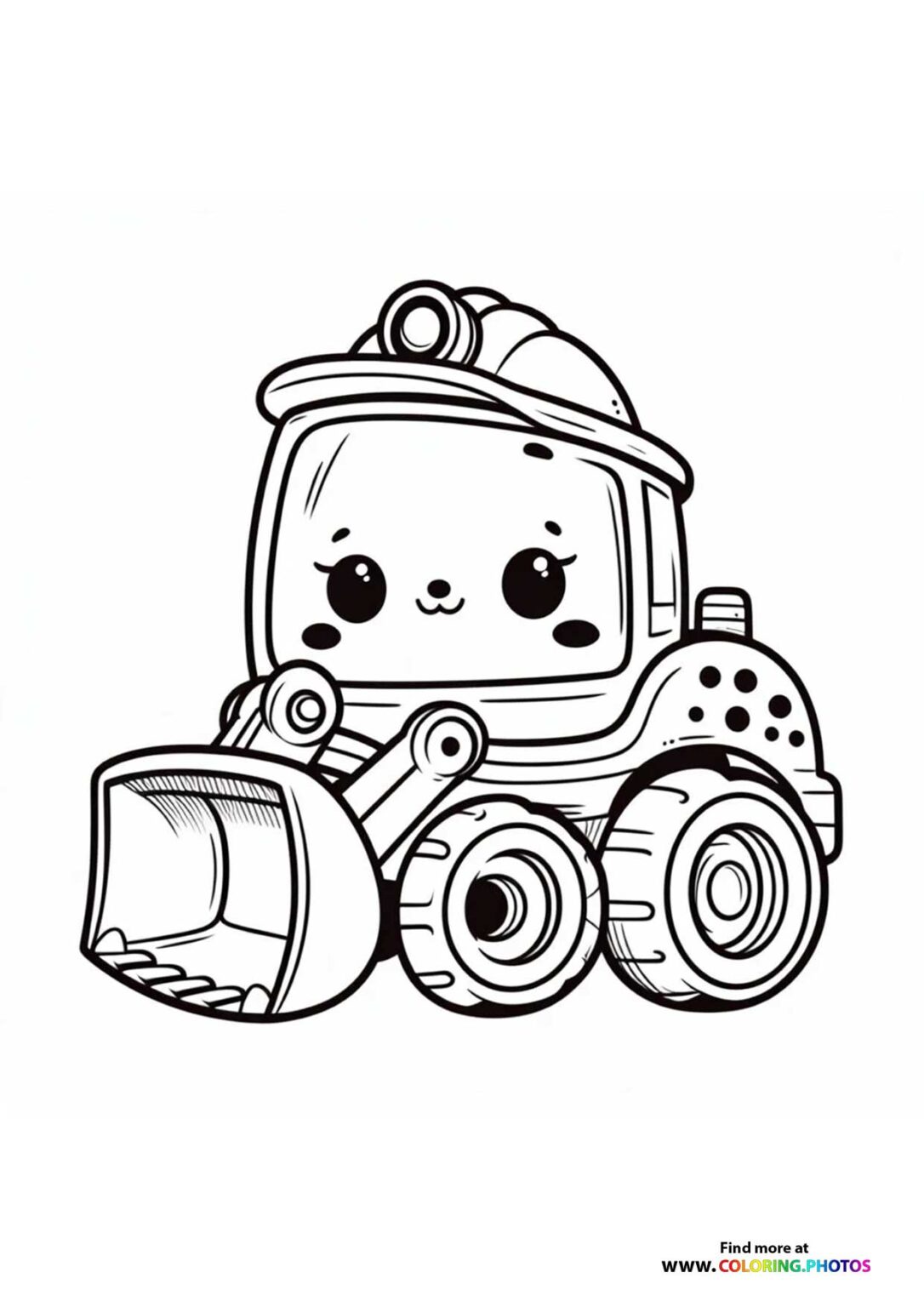 Cute little girl digger - Coloring Pages for kids