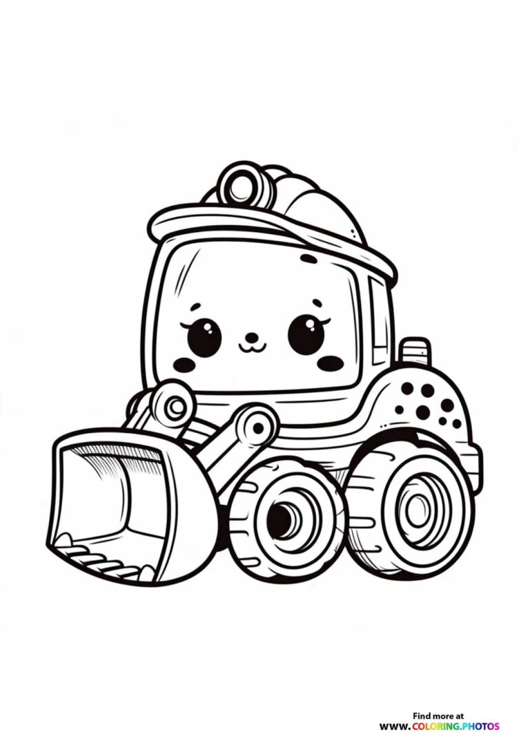 Cute little girl digger - Coloring Pages for kids