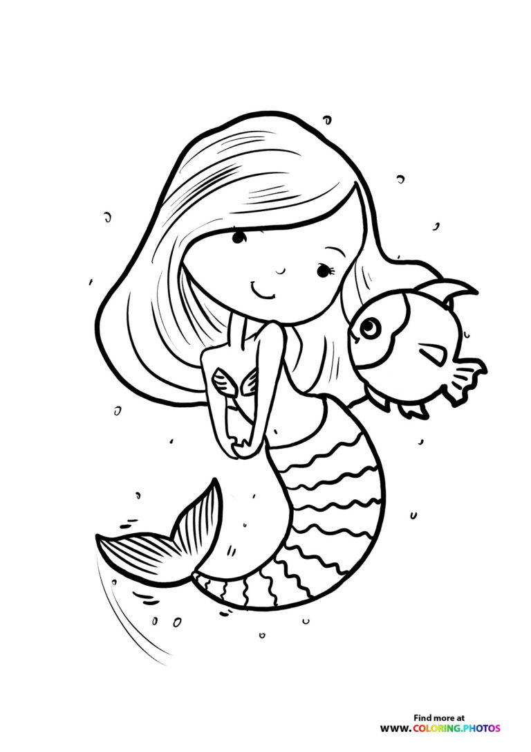 Mermaids - Coloring Pages for kids | Free and easy print or download