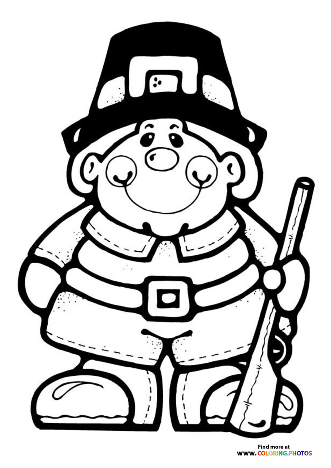 Minnie Mouse pilgrim - Coloring Pages for kids