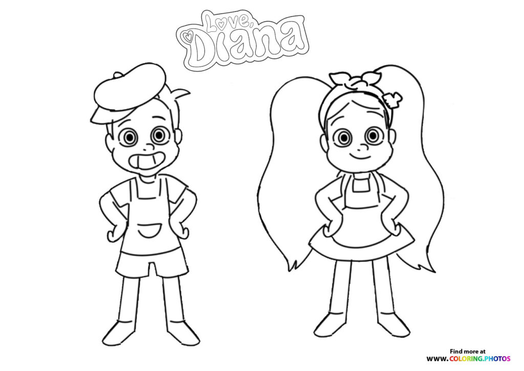 Love Diana - Coloring Pages for kids | 100% free print or download