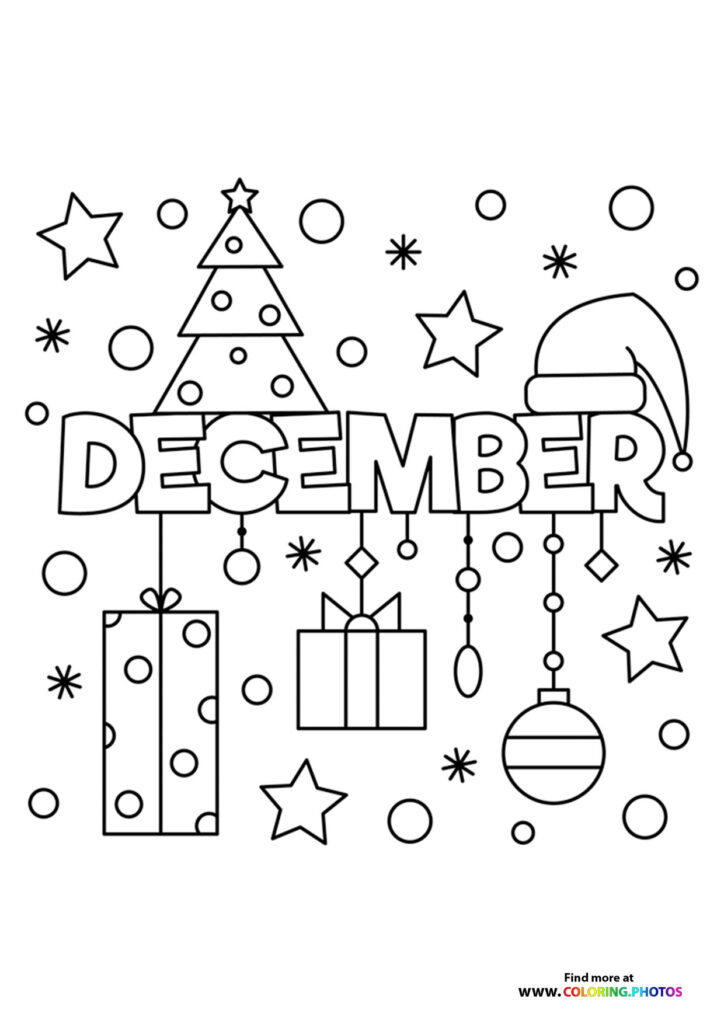 Winter December - Coloring Pages for kids