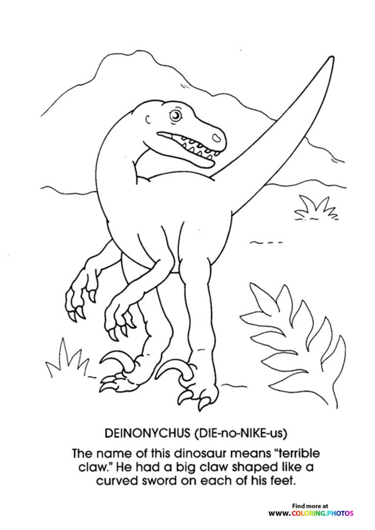 Deinonychus - Coloring Pages for kids