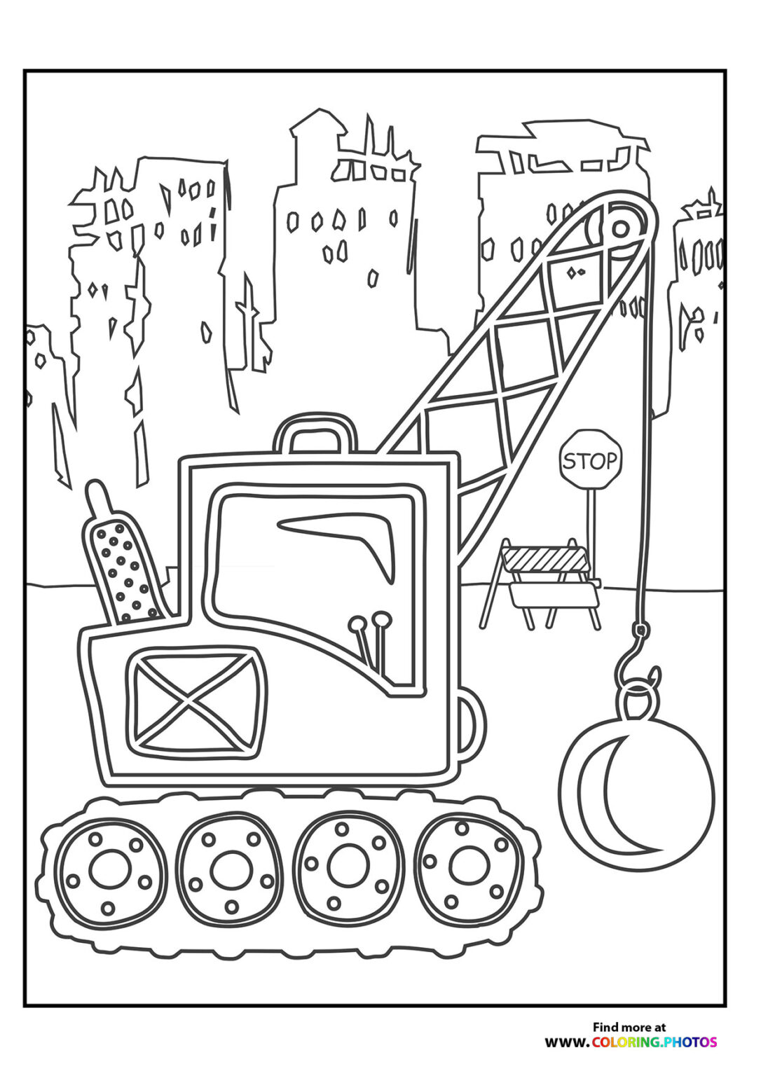 Construction Vehicles - Coloring Pages for kids | Free and easy printables