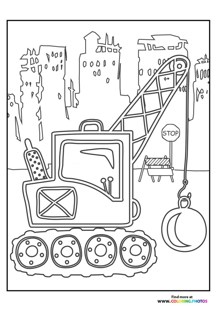 Construction Vehicles - Coloring Pages for kids | Free and easy printables