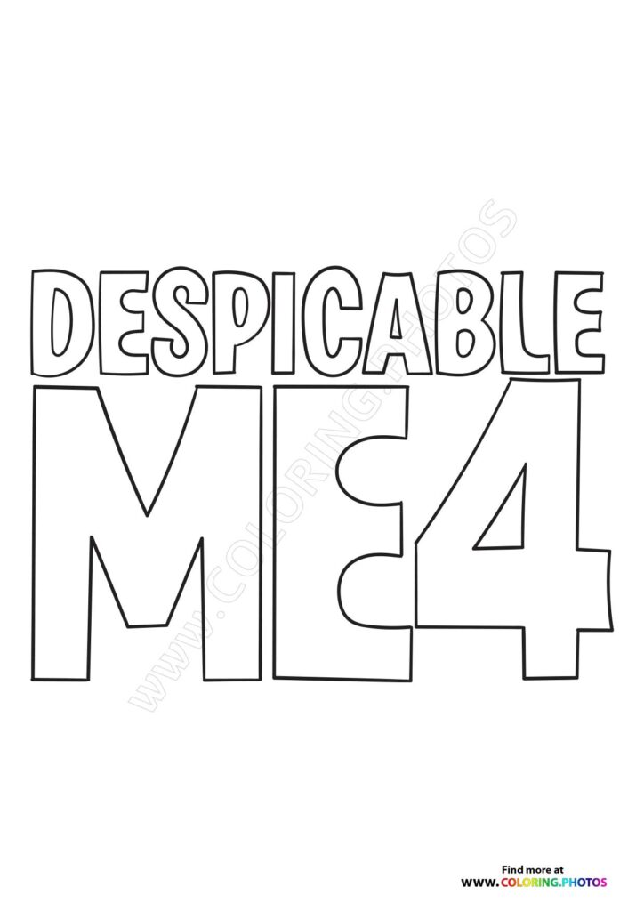 Despicable me 4 logo - Coloring Pages for kids