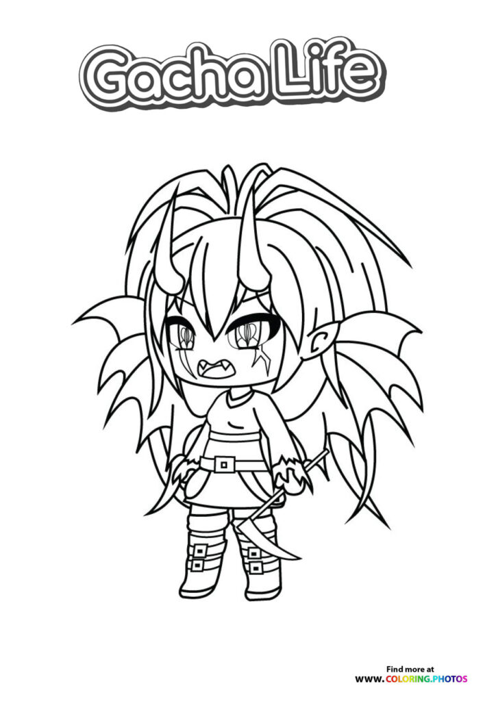 Gacha Life - Coloring Pages for kids | 100% free print or download