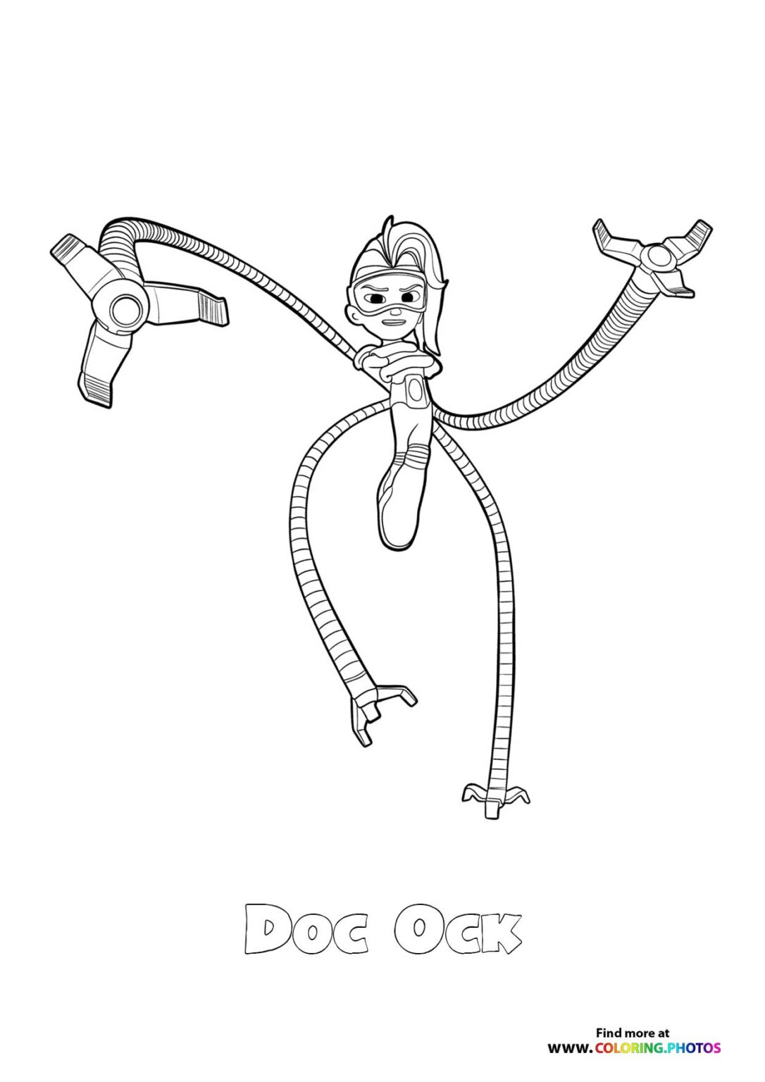 Doc Ock Doctor Octopus from Spidey - Coloring Pages for kids