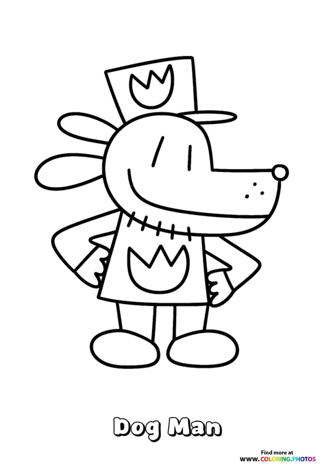Dog Man - Coloring Pages for kids