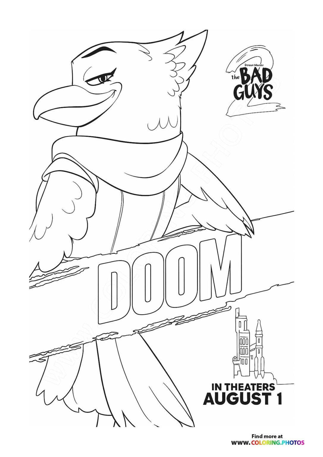 Doom from The Bad Guys 2 - Coloring Pages for kids