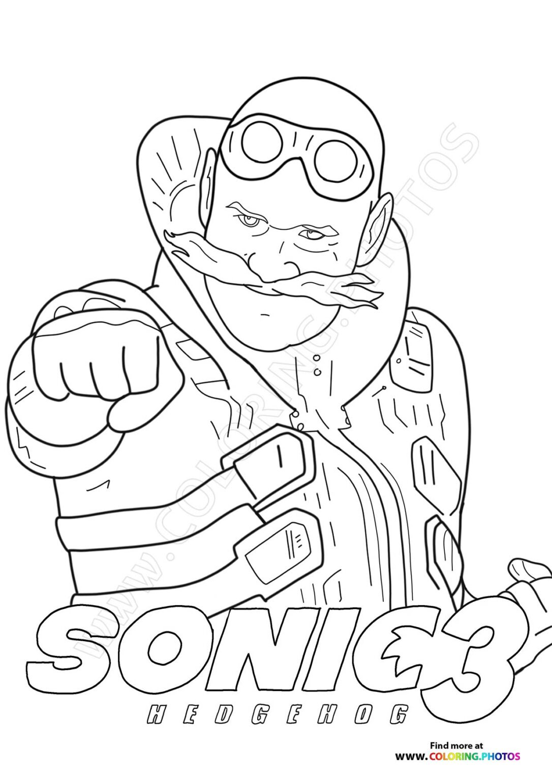 Dr Robotnik from Sonic 3 - Coloring Pages for kids