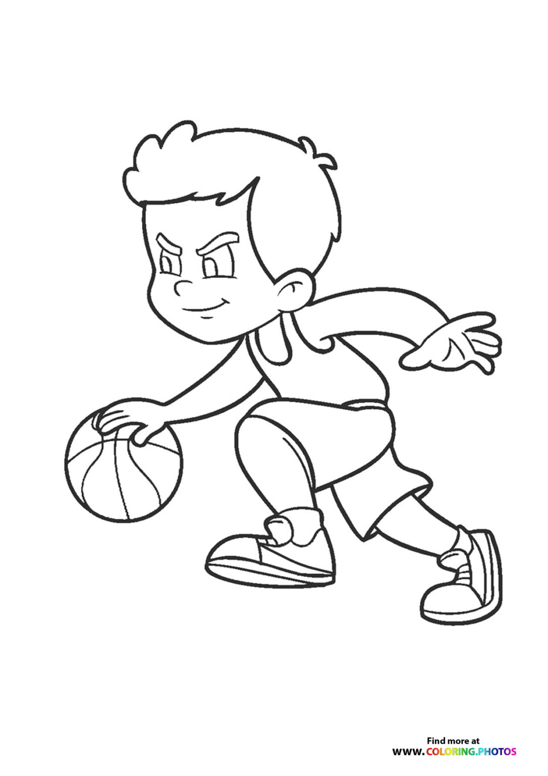 Basketball - Coloring Pages for kids | 100% free print or download