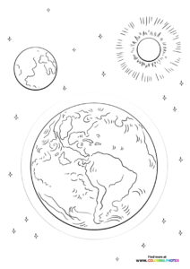 Solar system - Coloring Pages for kids | Free and easy print or download