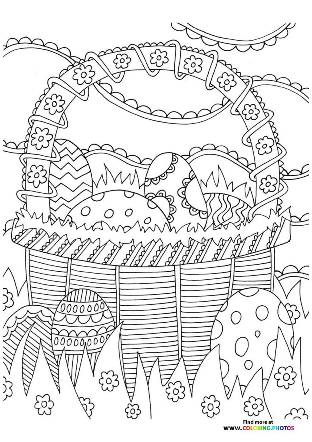 Easter doodles - Coloring Pages for kids | Free and easy print or download