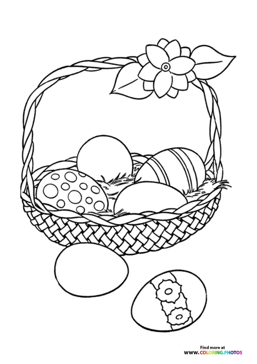 Easter baskets - Coloring Pages for kids | Free and easy print or download