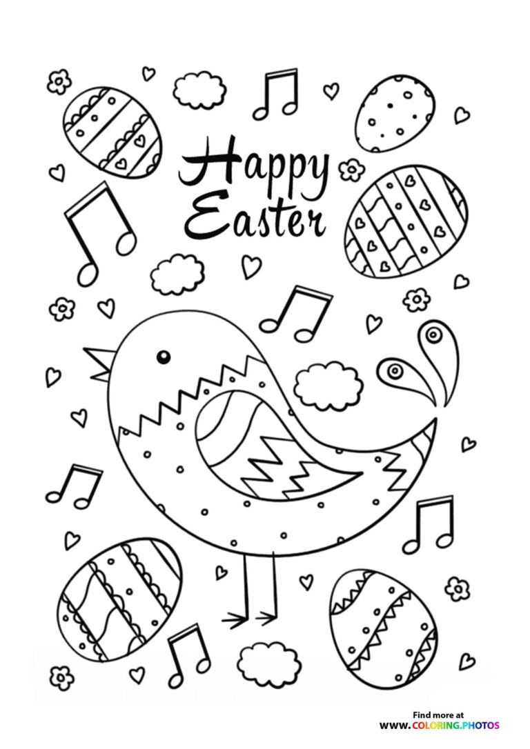 Easter doodles - Coloring Pages for kids | Free and easy print or download