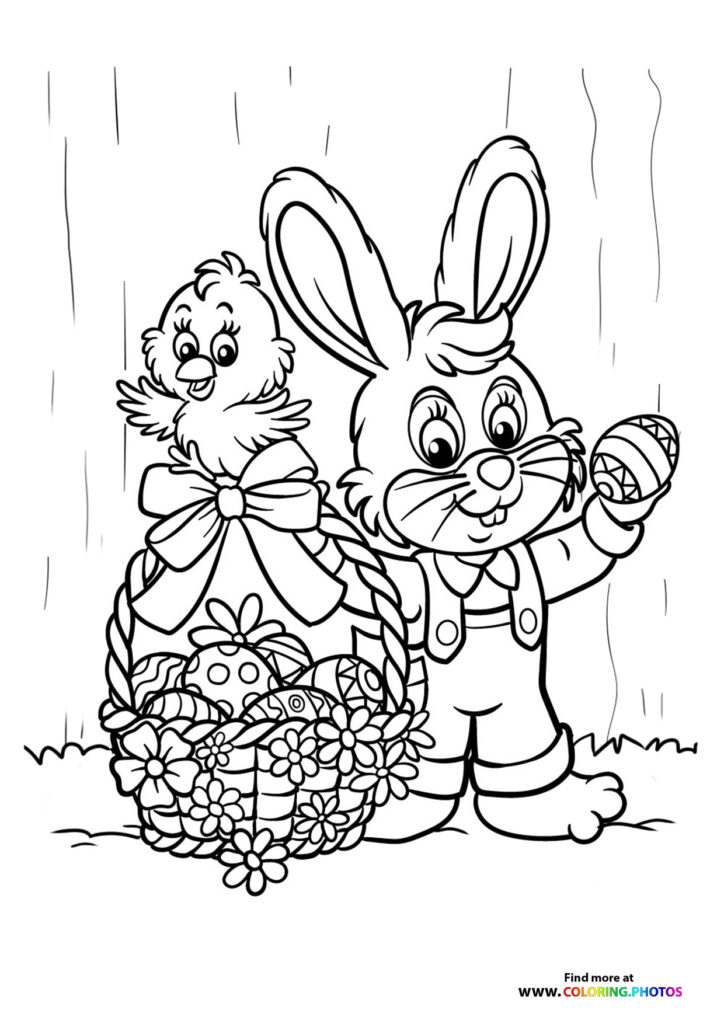 Easter animals - Coloring Pages for kids | Free and easy print or download