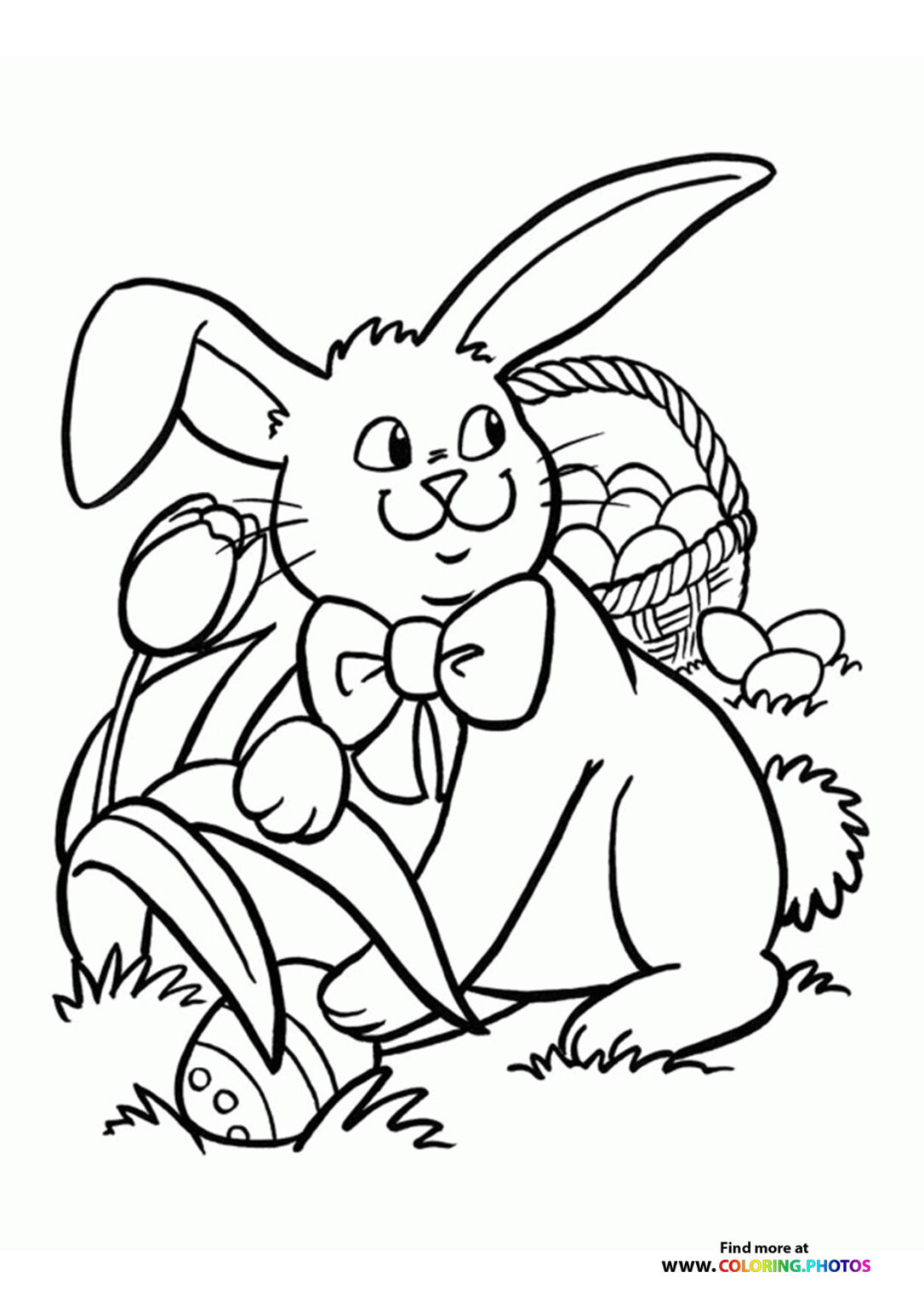 Easter egg hunt - Coloring Pages for kids | Free and easy print