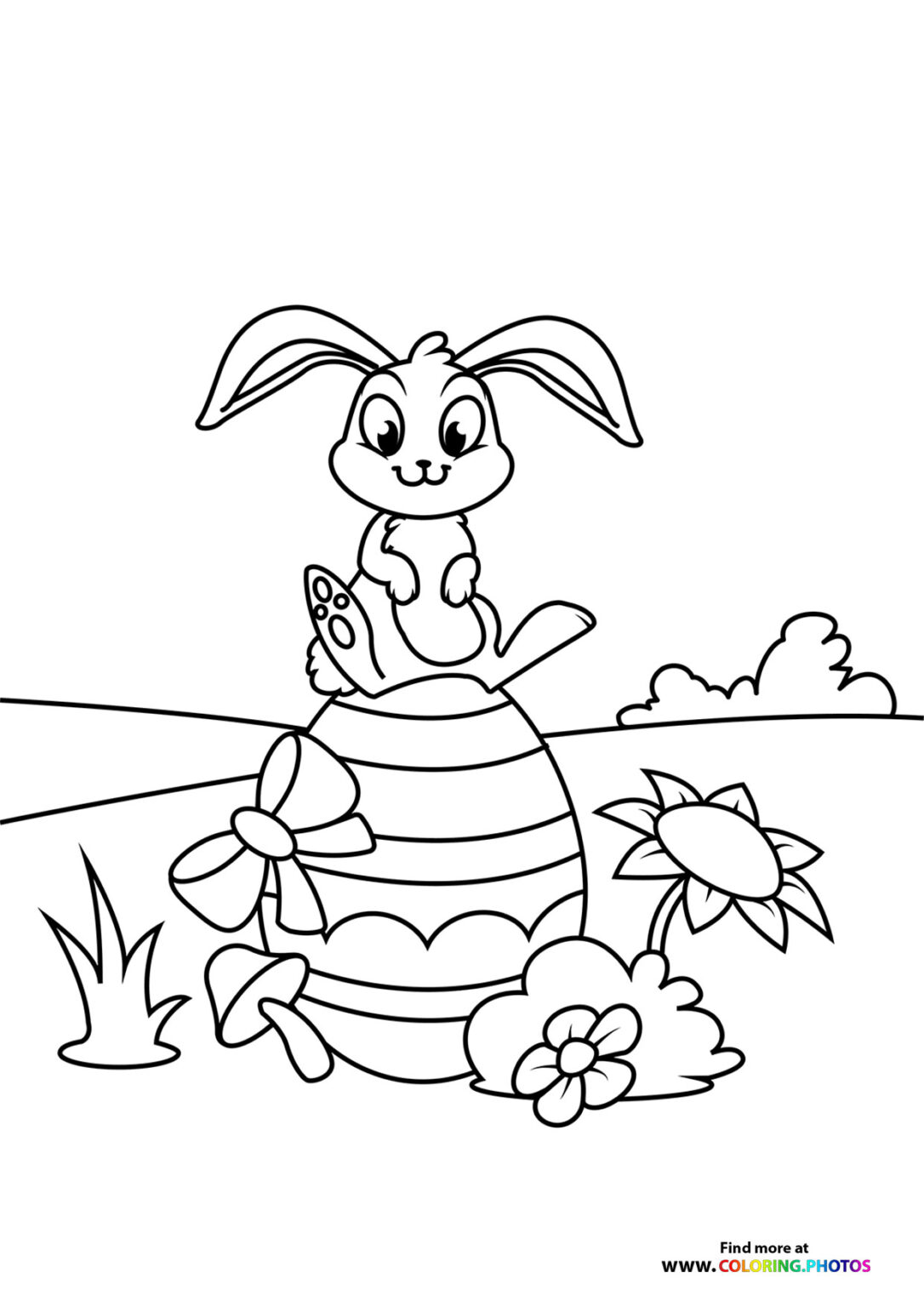 Donald Duck Easter - Coloring Pages for kids
