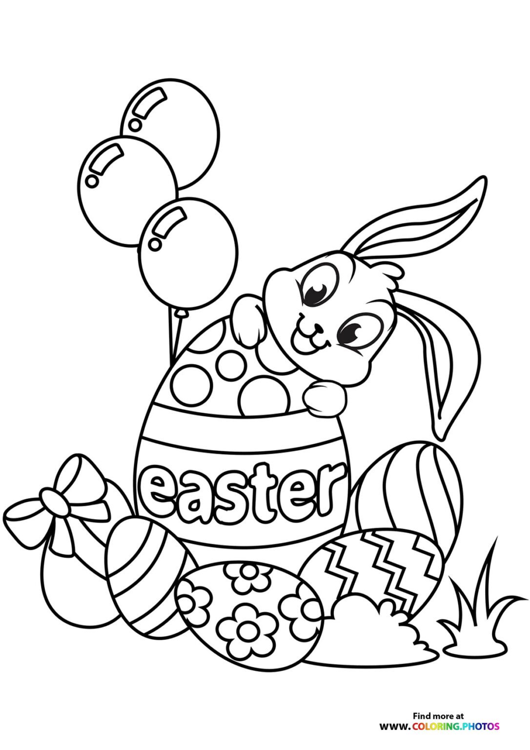Hello Kitty Easter - Coloring Pages for kids